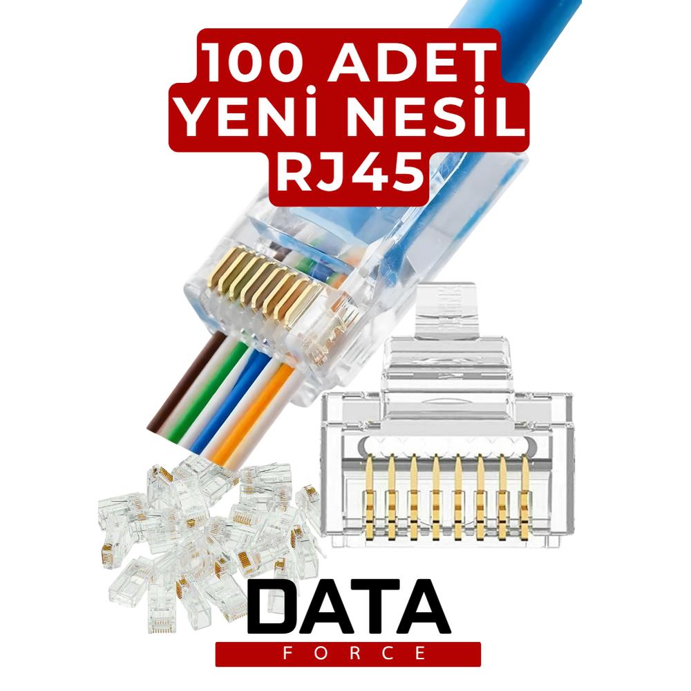 DATAFORCE YENİ NESİL RJ45 JACK (100LÜ PAKET) - Toptan Harddisk